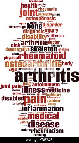 Arthritis word cloud concept. Vector illustration Stock Vector Image ...