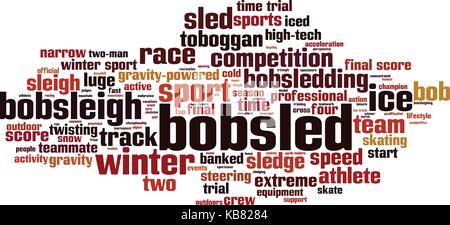 Bobsled word cloud concept. Vector illustration Stock Vector Image ...