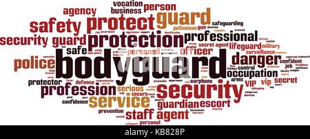 Bodyguard word cloud concept. Vector illustration Stock Vector Image ...