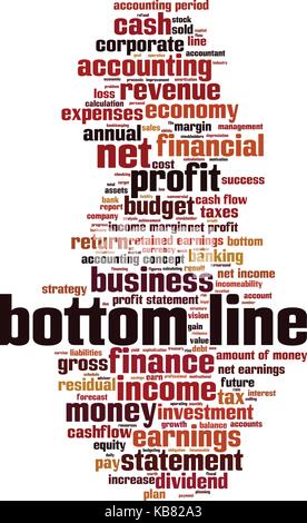 Bottom line word cloud concept. Vector illustration Stock Vector Image ...