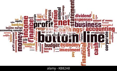 Bottom line word cloud concept. Vector illustration Stock Vector Image ...