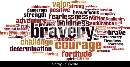 Bravery word cloud concept. Vector illustration Stock Vector Image ...