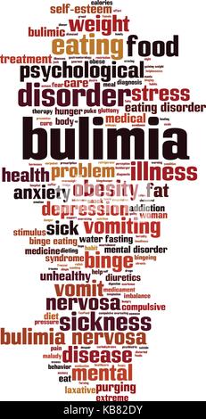 Eating disorder word cloud concept. Vector illustration Stock Vector ...