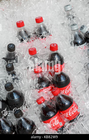 Bottles of Coca Cola, Coke Bottles Cold with Water Droplet Stock Photo ...