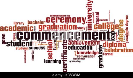 Commencement word cloud concept. Vector illustration Stock Vector Image ...