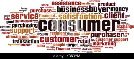 Consumer word cloud concept. Vector illustration Stock Vector Image ...