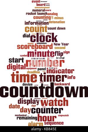 Countdown word cloud concept. Vector illustration Stock Vector Image ...