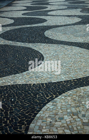 The Portuguese Pavement Wave Pattern at Copacabana Beach in Rio de ...