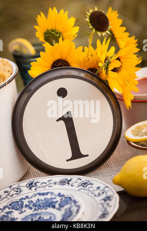 Beautiful rustic table setting with the letter "N" incorporated Stock ...