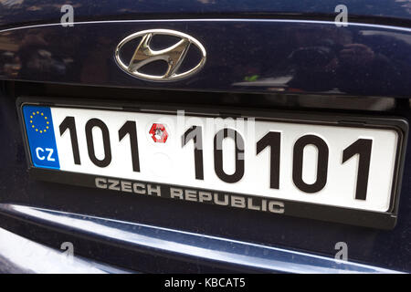 LICENSE PLATE OF CZECH REPUBLIC CAR CZ Stock Photo - Alamy