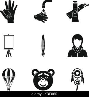 Children center icons set, simple style Stock Vector Image & Art - Alamy