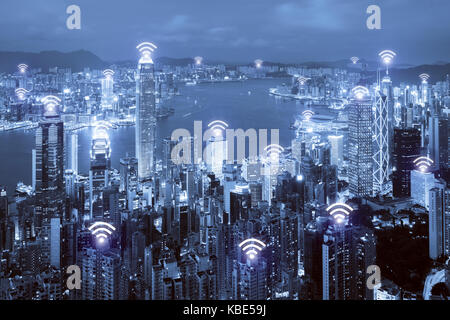 Concept of social wireless connection and internet use for commu Stock ...