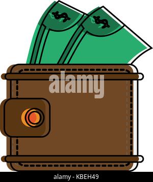 wallet with money coming out icon image Stock Vector Image & Art - Alamy