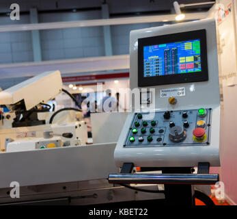 Control panel of CNC grinding machine. Selective focus Stock Photo - Alamy