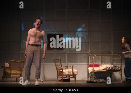 Actors Alexander Finkenwirth, Luisa Taraz in a scene from George Orwell ...