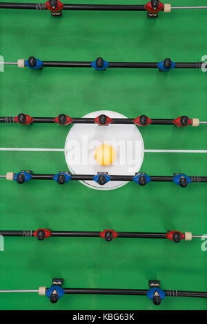 Overhead of table soccer game Stock Photo - Alamy