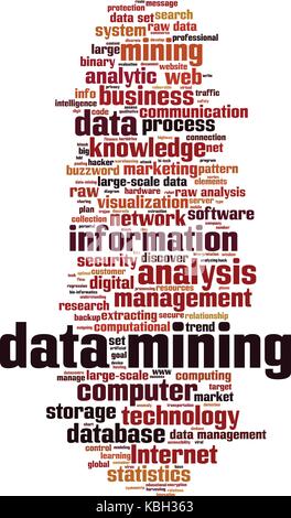 Data Visualization vector word cloud, made with the text only Stock ...