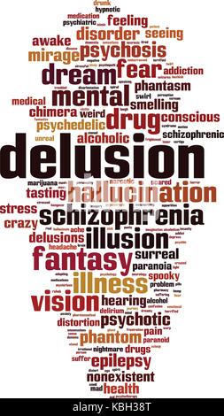 Hallucination word cloud concept. Vector illustration Stock Vector ...