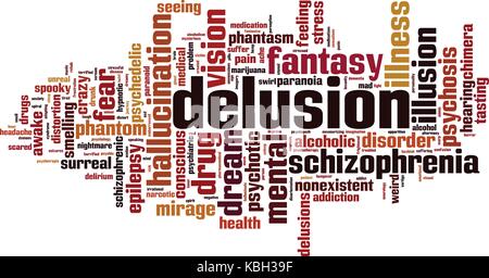 Hallucination word cloud concept. Vector illustration Stock Vector ...