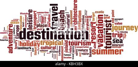 Destination word cloud concept. Vector illustration Stock Vector Image ...