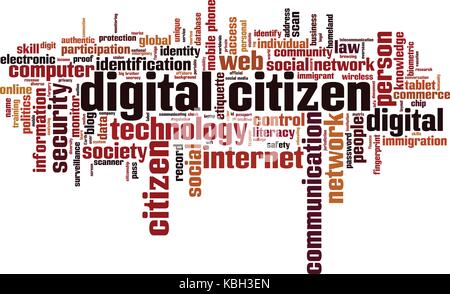 Digital literacy word cloud concept with abstract background Stock ...