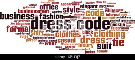 Dress code word cloud concept. Vector illustration Stock Vector Image ...