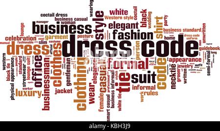 Dress code word cloud concept. Vector illustration Stock Vector Image ...
