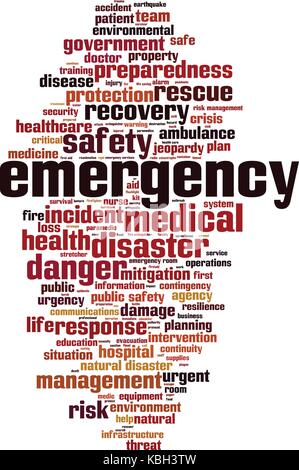 Emergency word cloud concept. Vector illustration Stock Vector Image ...