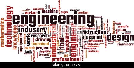 Engineering word cloud concept. Vector illustration Stock Vector Image ...