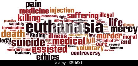 Euthanasia word cloud concept. Vector illustration Stock Vector Image ...