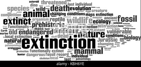 Extinction word cloud concept. Vector illustration Stock Vector Image ...