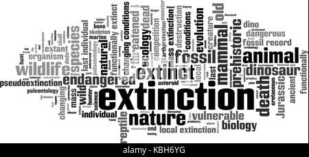 Extinction word cloud concept. Vector illustration Stock Vector Image ...