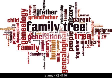 Family tree word cloud concept. Vector illustration Stock Vector Image ...