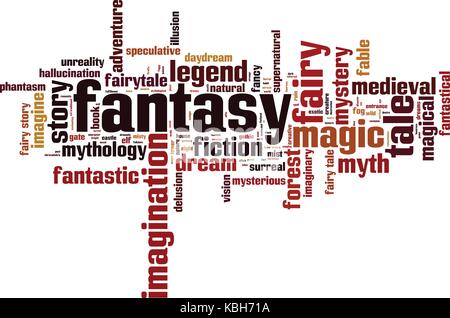 Fantasy word cloud concept. Vector illustration Stock Vector Image ...