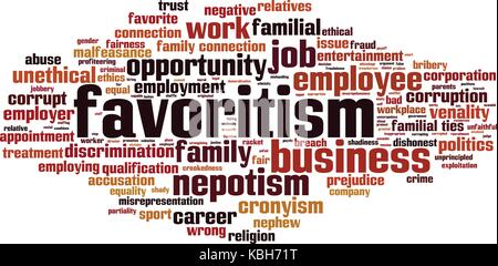 Favoritism word cloud concept. Vector illustration Stock Vector Image ...