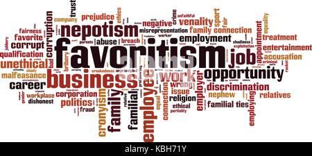 Favoritism word cloud concept. Vector illustration Stock Vector Image ...