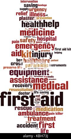 First aid word cloud concept. Vector illustration Stock Vector Image ...