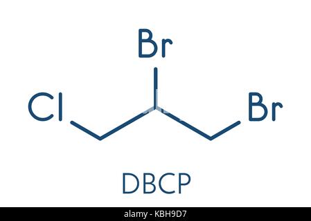 Dibromochloropropane (DBCP) soil fumigant molecule. Nematicide used in ...