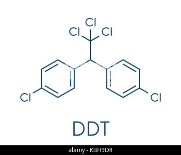 DDT (dichlorodiphenyltrichloroethane) molecule. Controversial pesticide ...