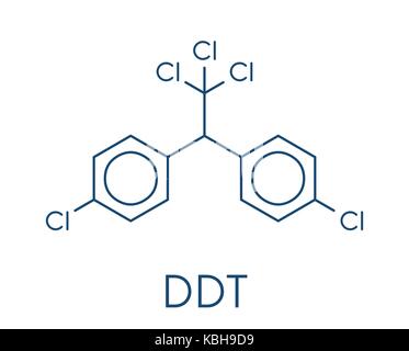DDT (dichlorodiphenyltrichloroethane) molecule. Controversial pesticide, used in agriculture and ...