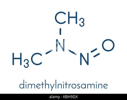 N-Nitrosodimethylamine, NDMA, dimethylnitrosamine, DMN molecule. It is ...