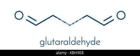 Glutaraldehyde (glutaral) disinfectant molecule. Used in disinfection ...