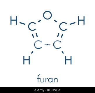 Furan heterocyclic aromatic molecule. Skeletal formula Stock Vector ...