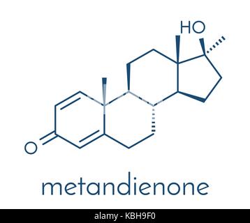 Methandrostenolone (metandienone) anabolic steroid drug, chemical ...