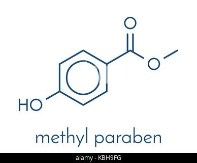 Methylparaben, methyl paraben, methyl 4-hydroxybenzoate molecule. It is ...