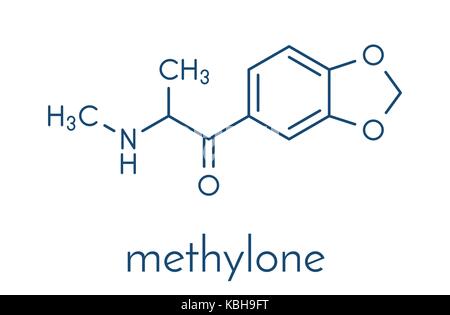 Methylone (bk-MDMA) stimulant molecule. Used as recreational drug ...