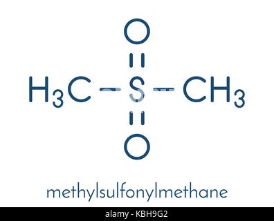 Methylsulfonylmethane (MSM) dietary supplement molecule, chemical ...