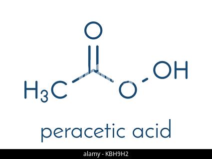 Peracetic acid, peroxyacetic acid, PAA, organic peroxide molecule ...