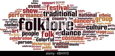 Folklore word cloud concept. Vector illustration Stock Vector Image ...