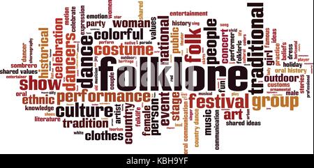 Folklore word cloud concept. Vector illustration Stock Vector Image ...